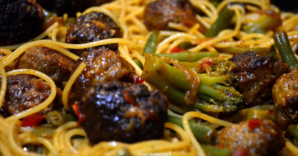 CHINESE STYLE SPAGHETTI WITH MEATBALLS - JOURNOSPEAK