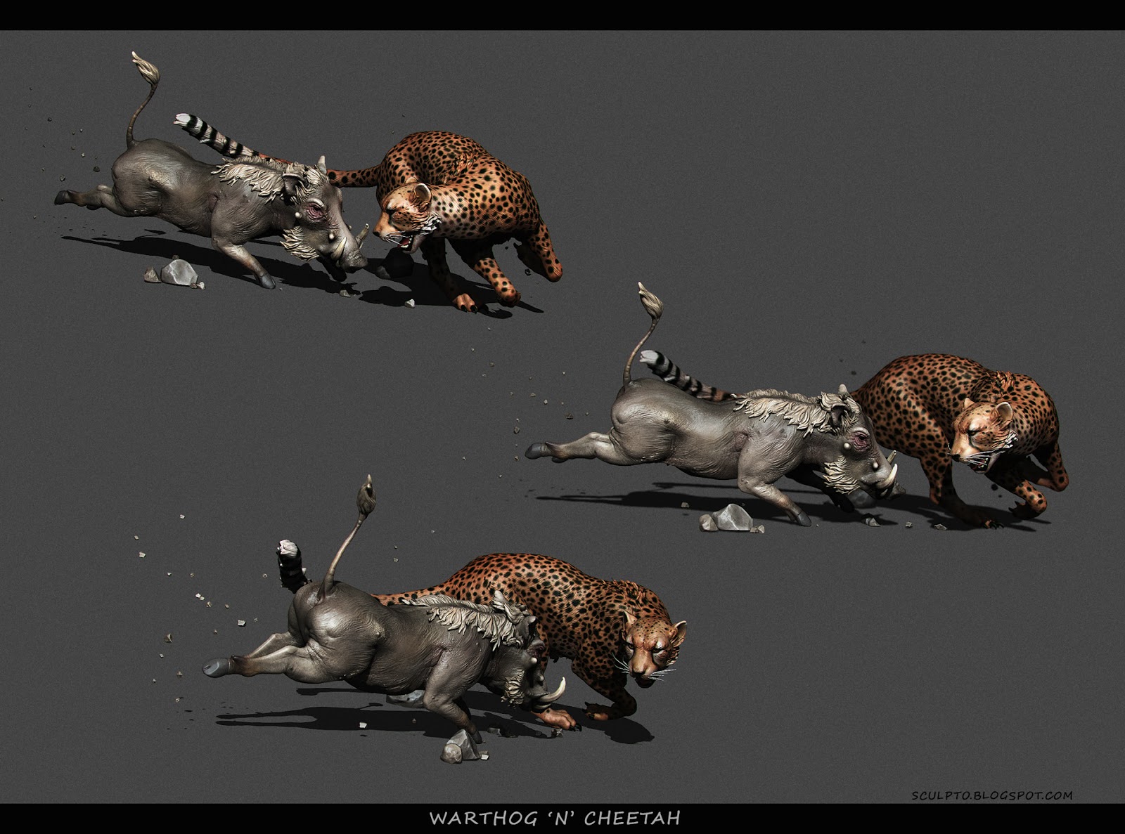 Tihomir Dimitrov: Warthog chasing a cheetah