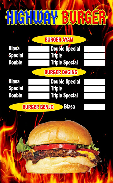Sh Yn Design: Stall Sticker : Highway Burger Taman Yayasan Segamat