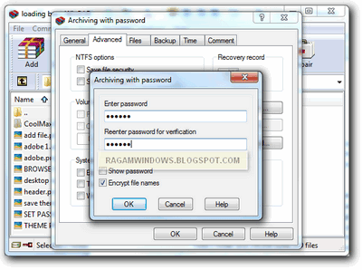 Cara menambahkan password pada WinRAR