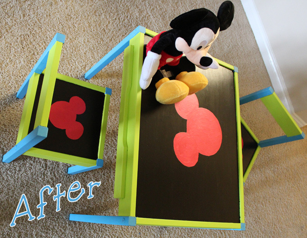 NoahScraps: Ikea latt Mickey Mouse table makeover