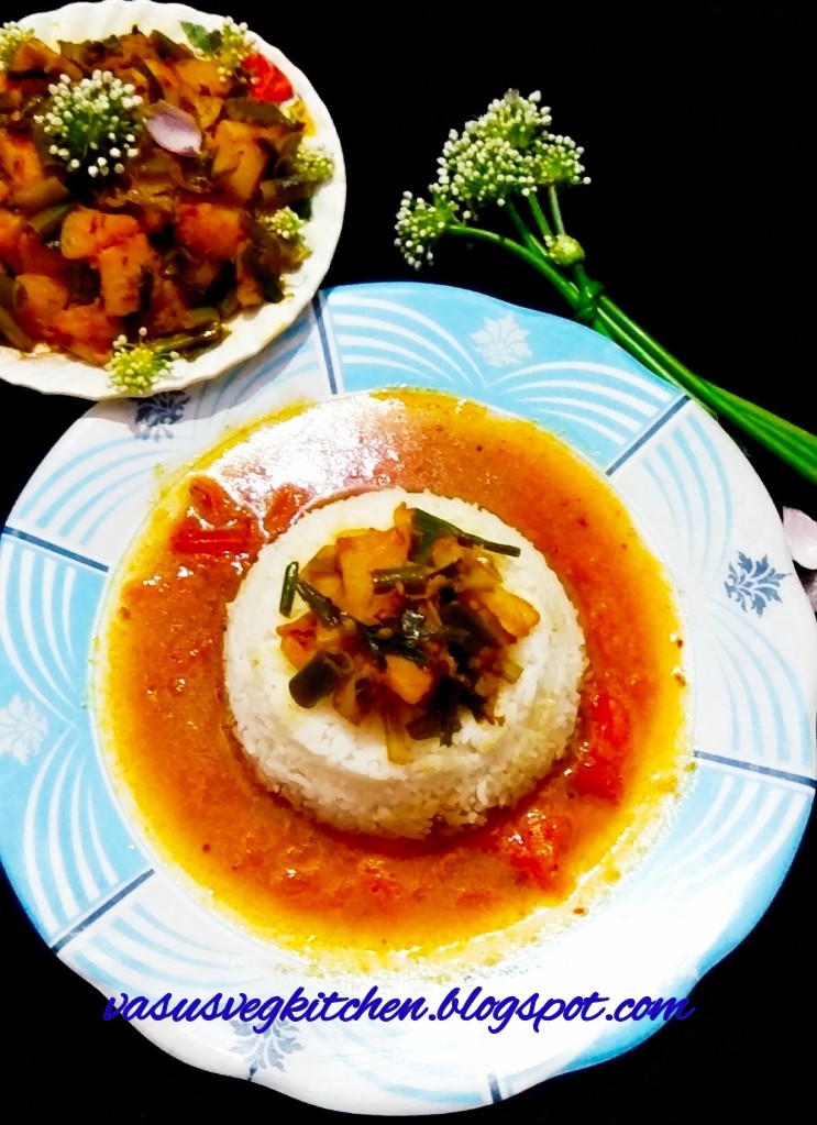 Vasusvegkitchen: Potato Spring Onion fry, Aloo hare pyaz ki sabzi, Aloo ...