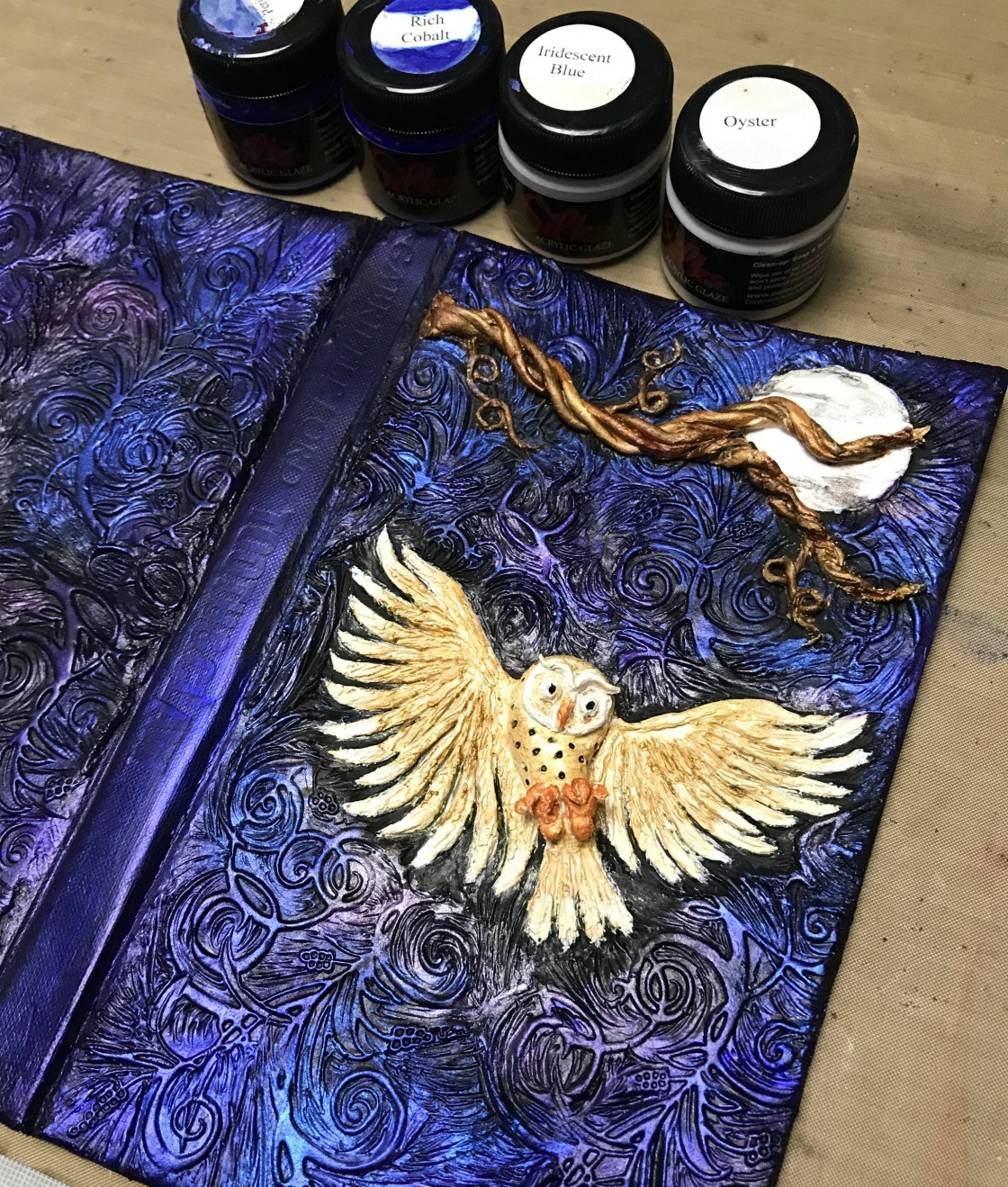 Creative Paperclay® air dry modeling material: Owl Journal Cover with ...