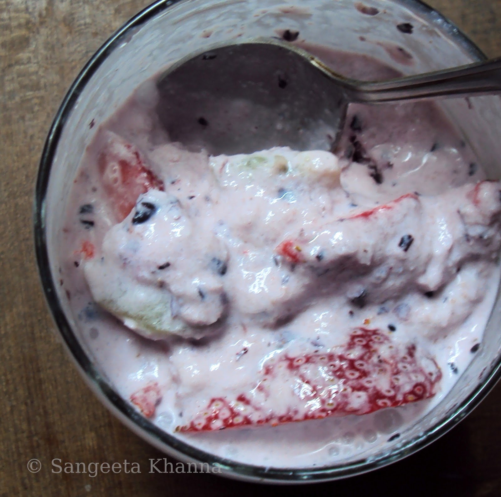 Fruit yogurt with fresh fruits, naturally sweet....