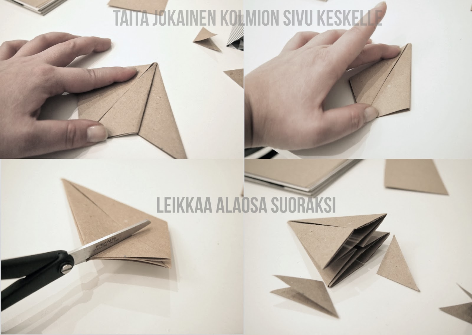 DIY // KUUSI ORIGAMI JOULUPÖYTÄÄN | oblik.