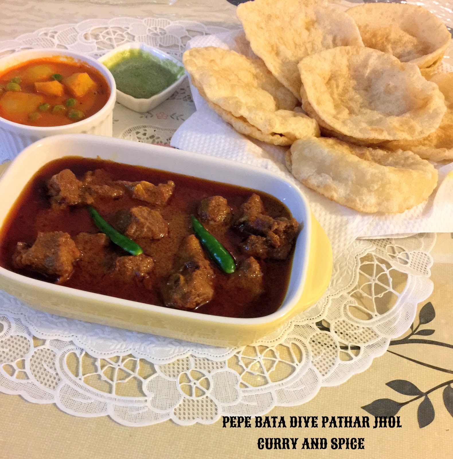 CURRY AND SPICE: PEPE BATA DIYE PATHAR JHOL