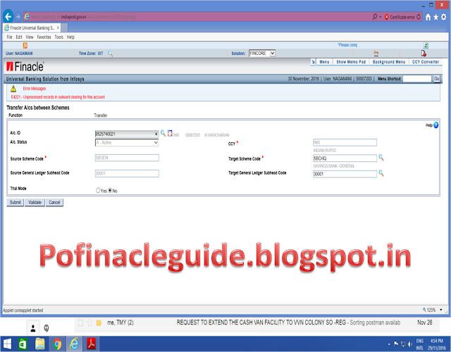 Solution for the scheme change error - "Unprocessed records in outward ...