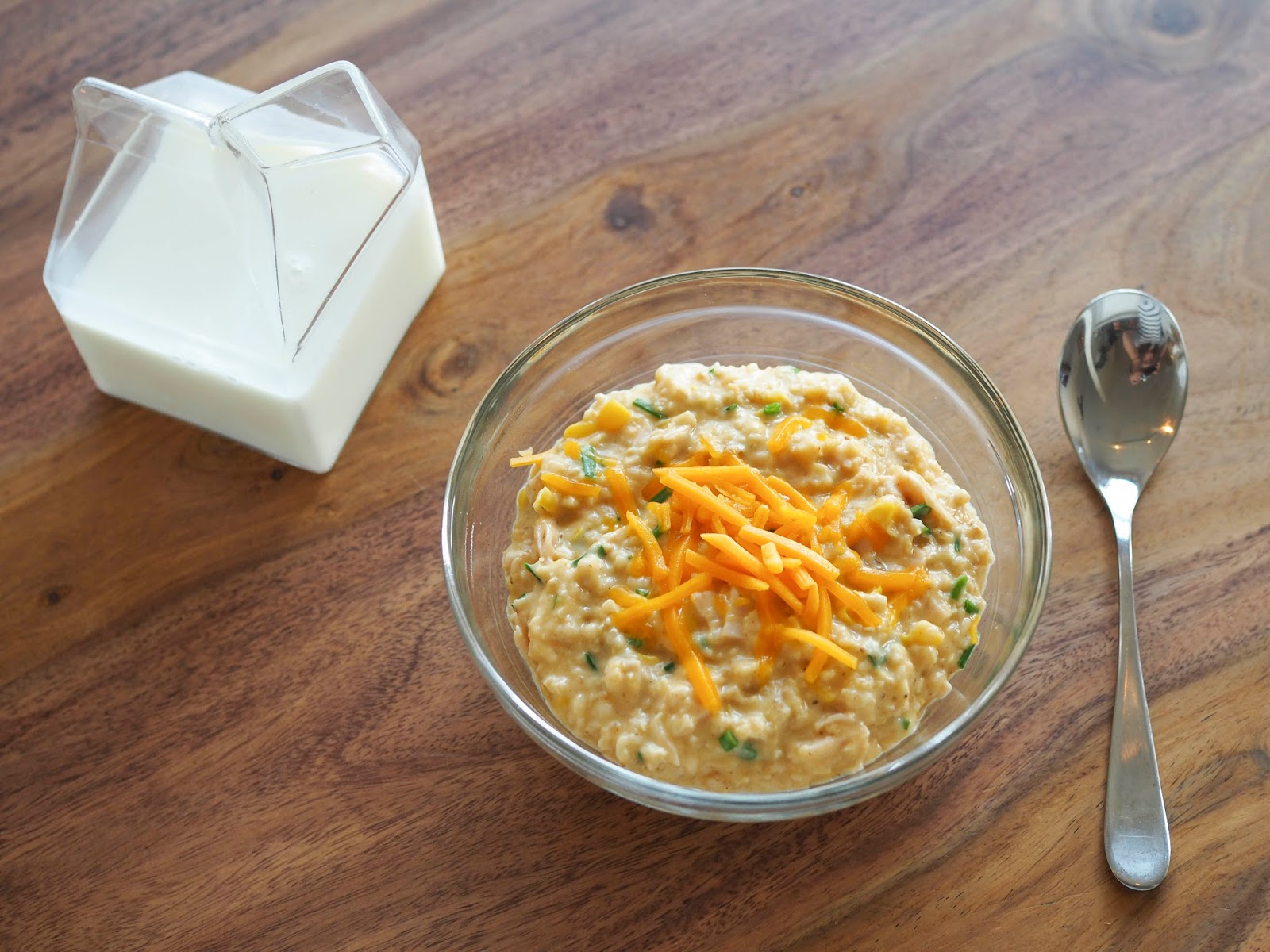 Little Hiccups: Night Cereal: Cheesy Savory Oatmeal