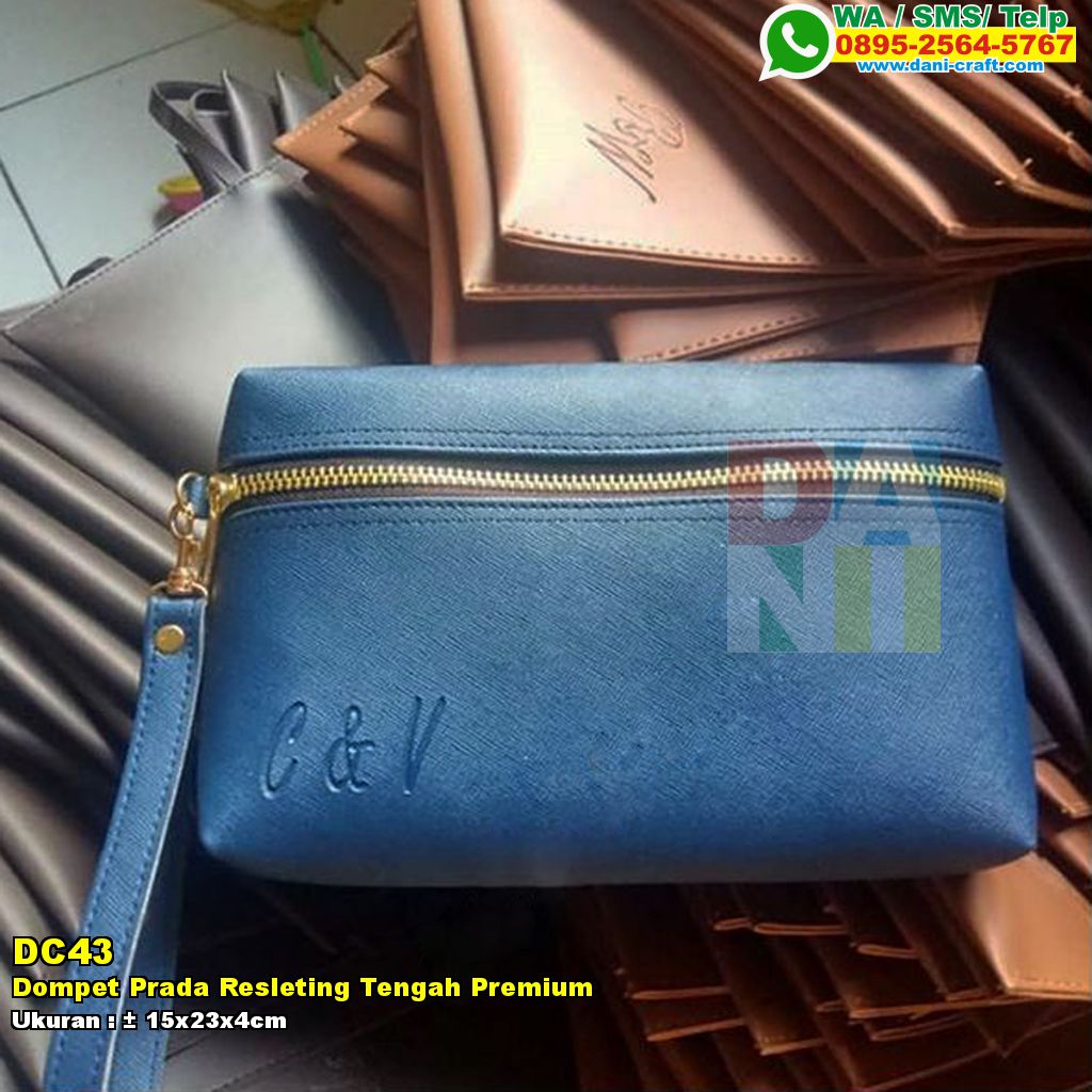 Dompet Prada Resleting Tengah Premium | Souvenir Pernikahan