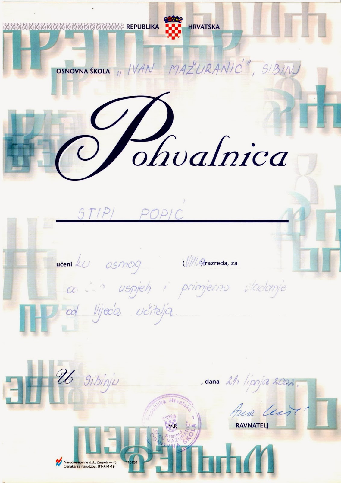 Biografski podaci Stipo Popić - Derventa - Slobodnica - Slavonski Brod ...