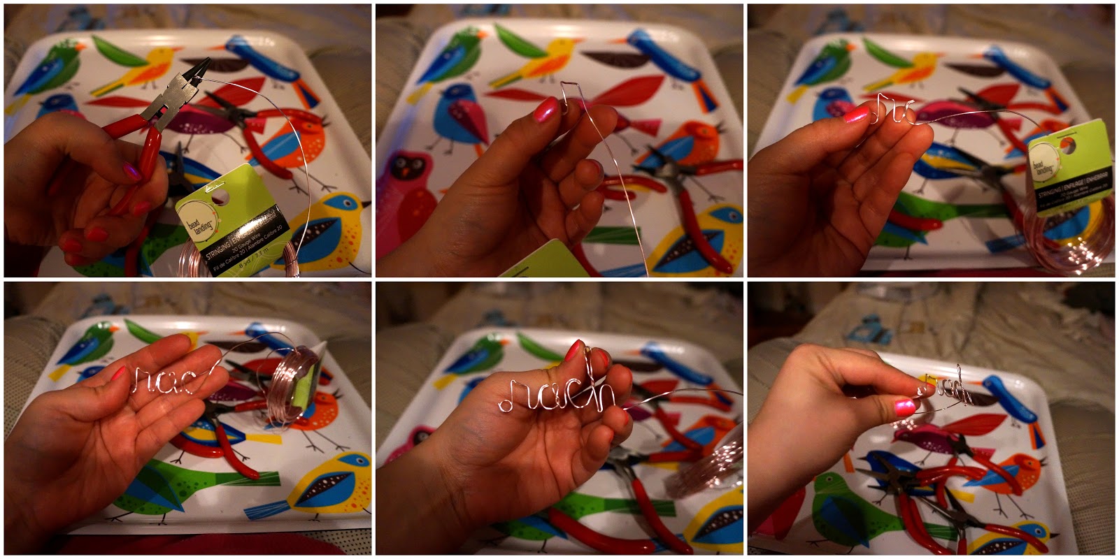 DIY Wire Name Bracelet