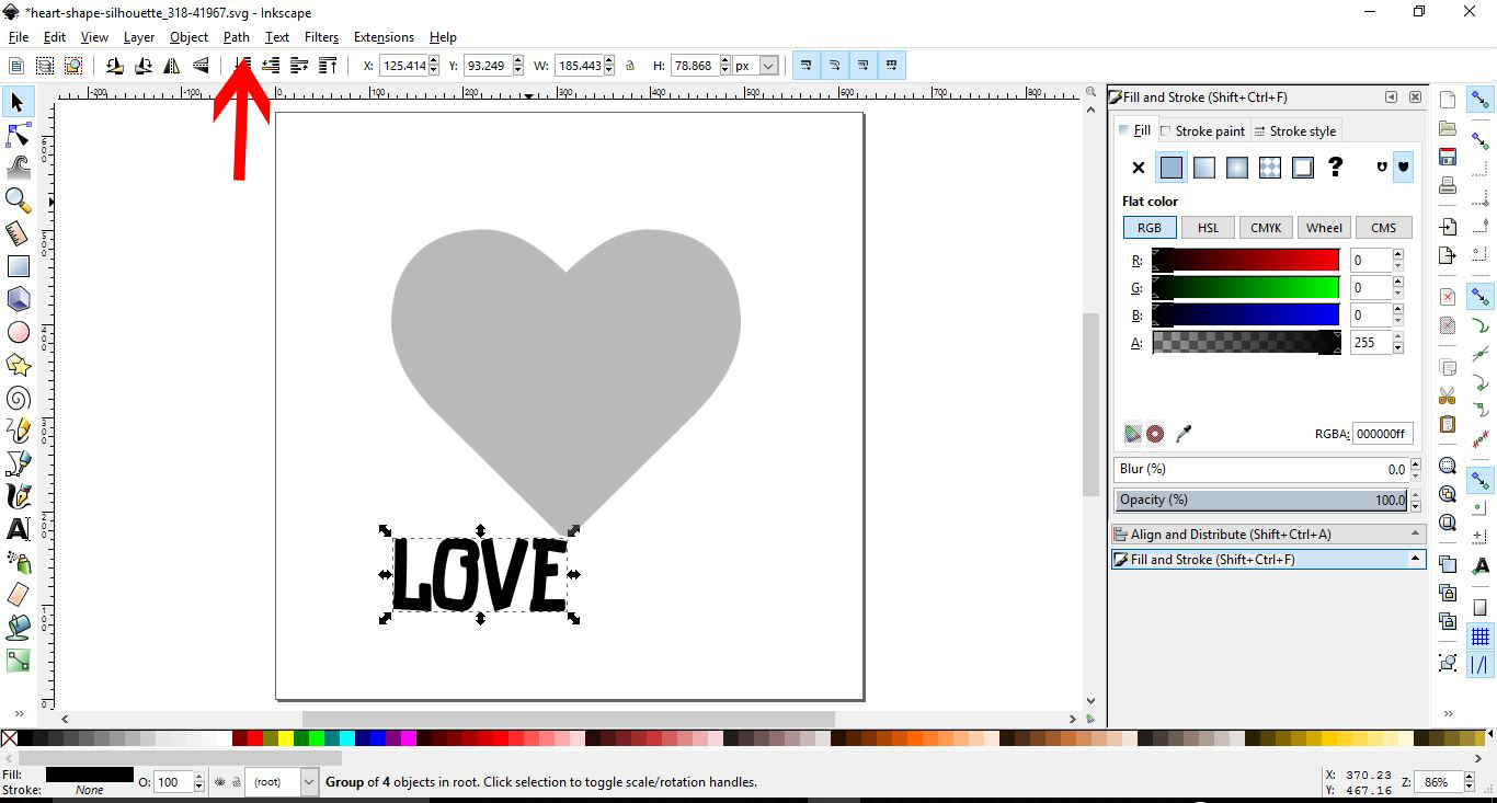 How to warp text into the shape of an object in Inkscape | Design Bundles