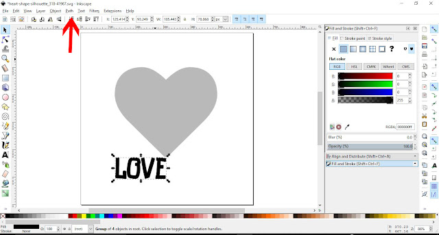 How to warp text into the shape of an object in Inkscape | Design Bundles