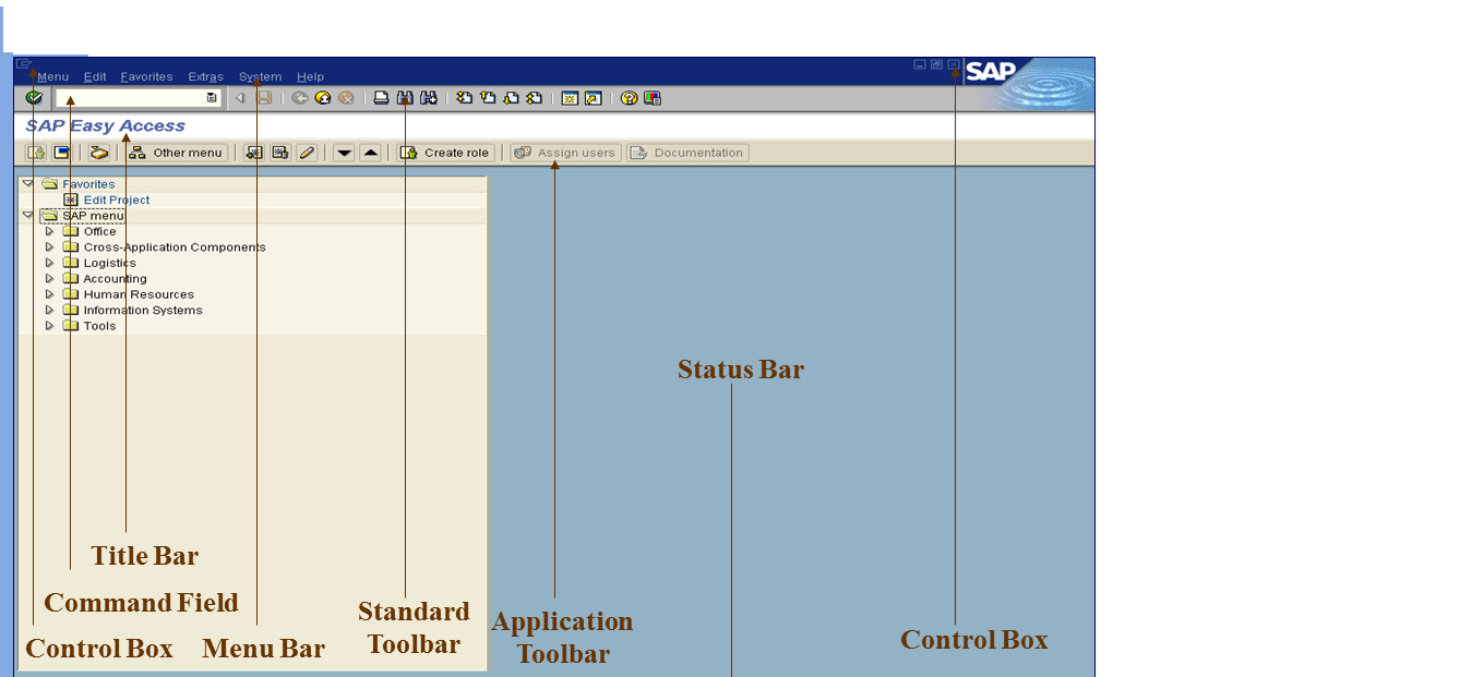 Sap Abap Topics: Elements of an SAP GUI Window