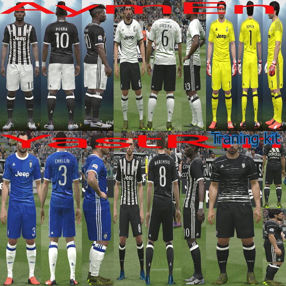 pes-modif: PES 2016 Juventus Full Kit Pack 2017 + Traning kit by YastRin