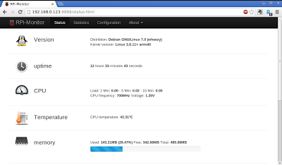RPi-Experiences: RPi-Monitor: Raspberry Pi self monitoring