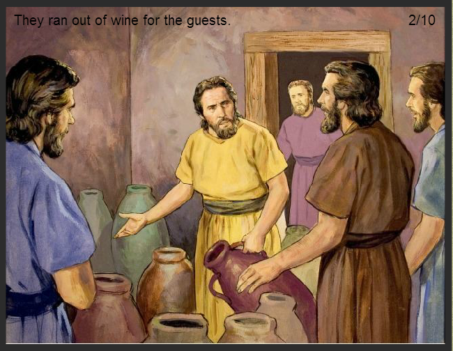Bible Pictures: Jesus First Miracle in Cana