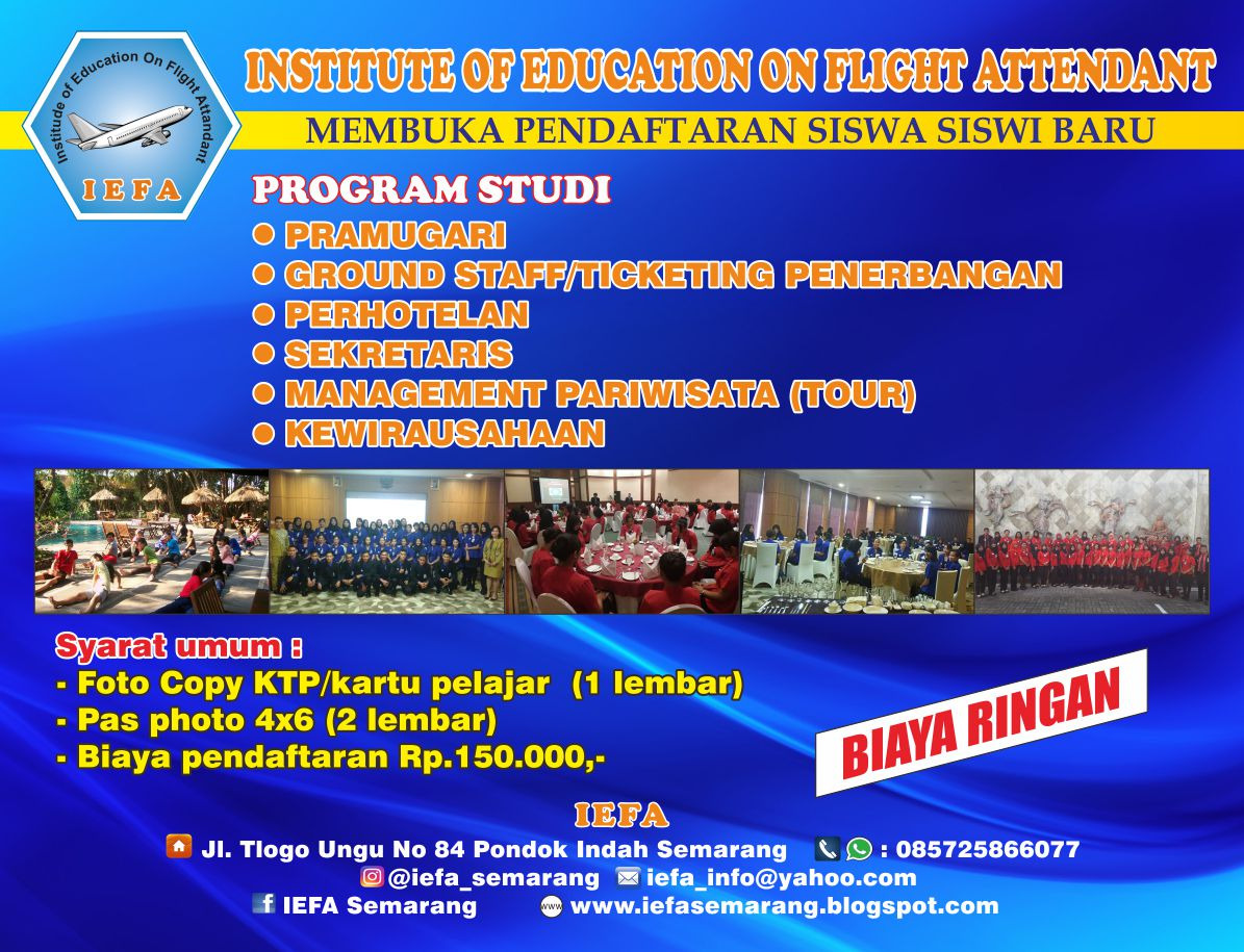 SEKOLAH PENERBANGAN IEFA SEMARANG ( PROFILE IEFA SEMARANG )