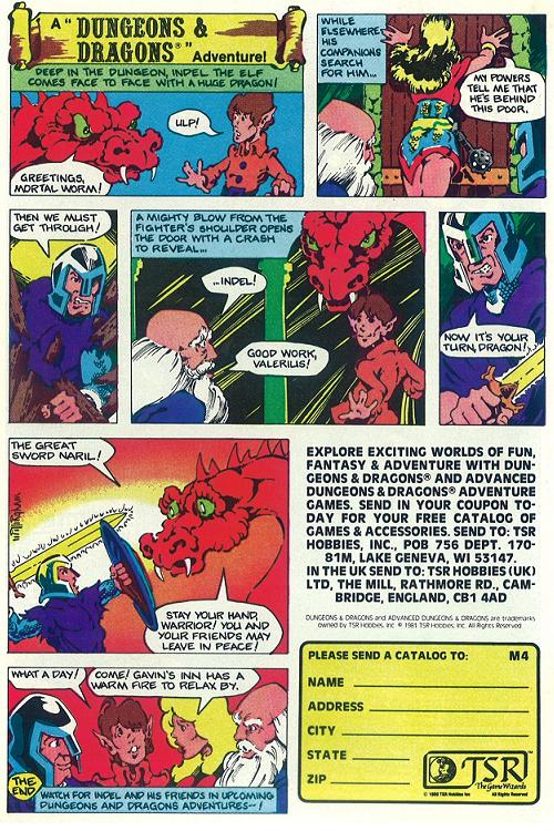 The Angriest: Ads from Comics: Dungeons & Dragons (1982)