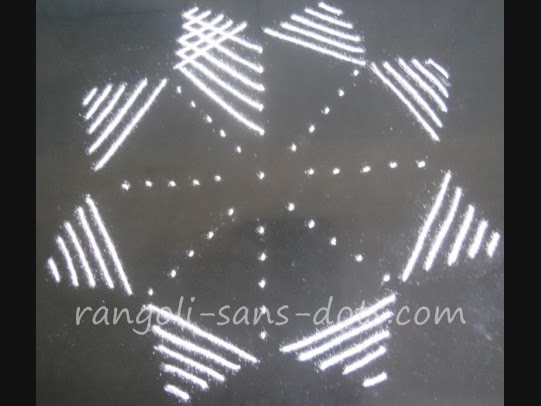 Simple rangoli for Puja / Pooja kolam