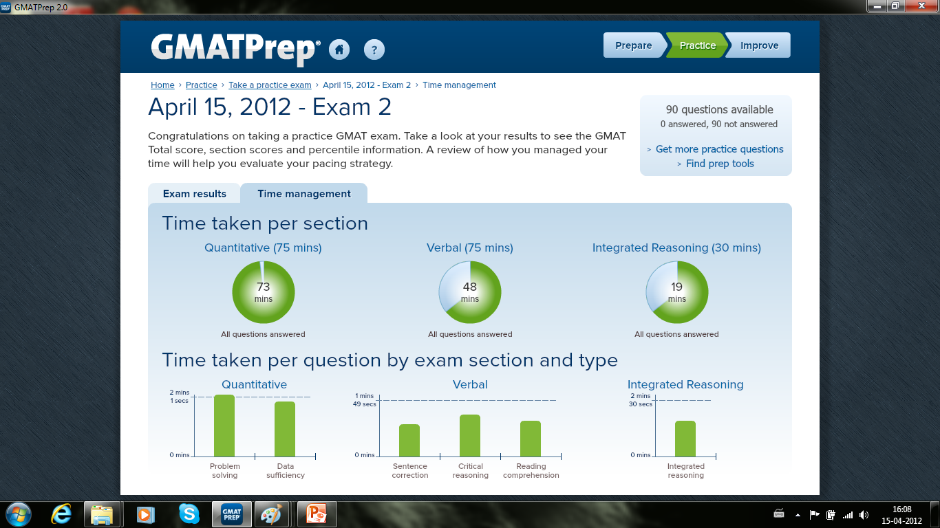 Back to School: New GMATPrep Test 2: 670, Q 47, V 35, IR: 7