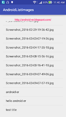 Android-er: Insert bitmap to MediaStore with title and List images title in MediaStore