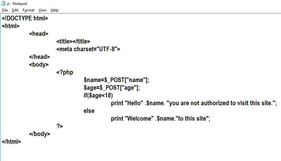 Age validation: Age validation in php
