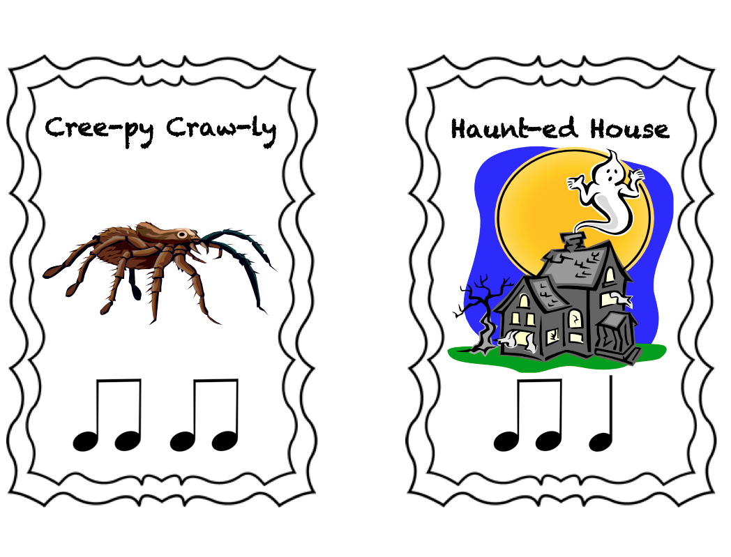 Stay Tuned! : 2/4 Tuesday! FREE Halloween printables and rhythm cards!