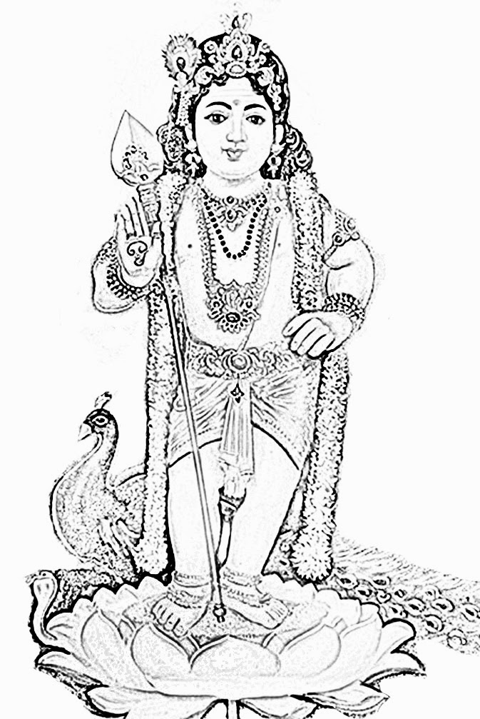 Lord Murugan Coloring Pages
