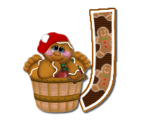 Alfabeto de galleta de jengibre metida en cesta. - Oh my Alfabetos!