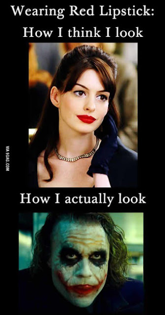 Funy Pictures Win: Red Lipstick Doesn’t Always Give A Good Look!