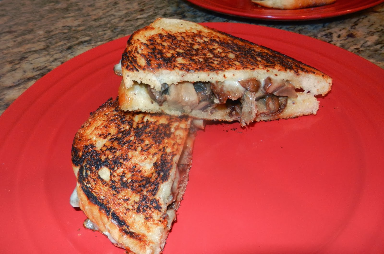 London Broil Grilled Cheese w/ Mushrooms - Life is sooo good...