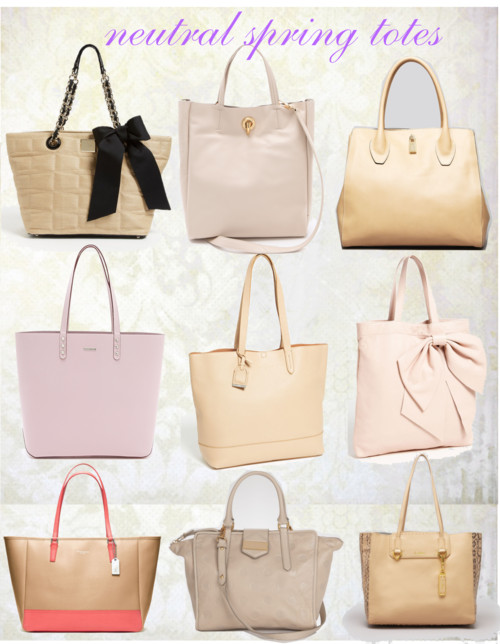 Cupcakes & Couture: Shopping List: Neutral Spring Totes
