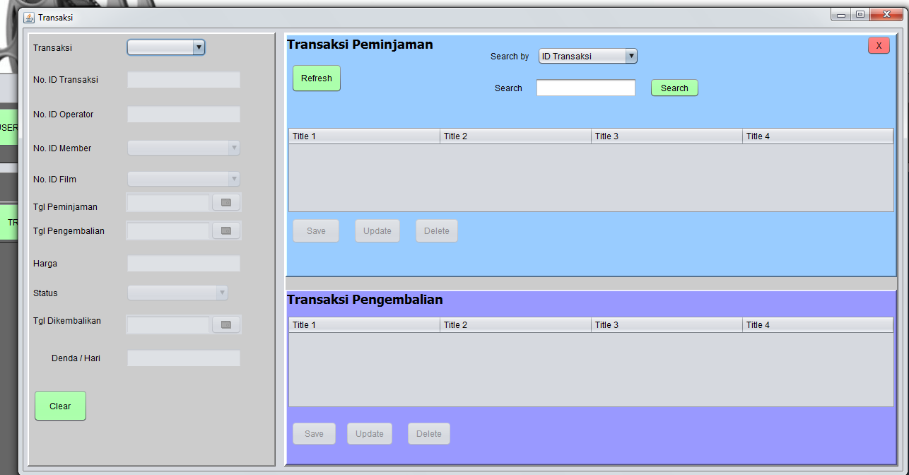 Membuat Aplikasi Rental VCD sederhana dengan JAVA(NETBEANS) | Ben B B ...