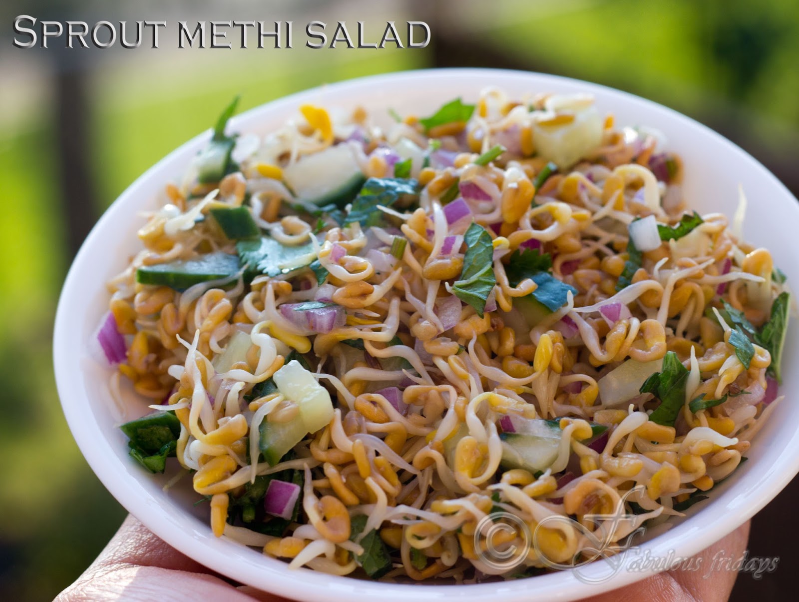 fabulous fridays: Sprouted methi seeds