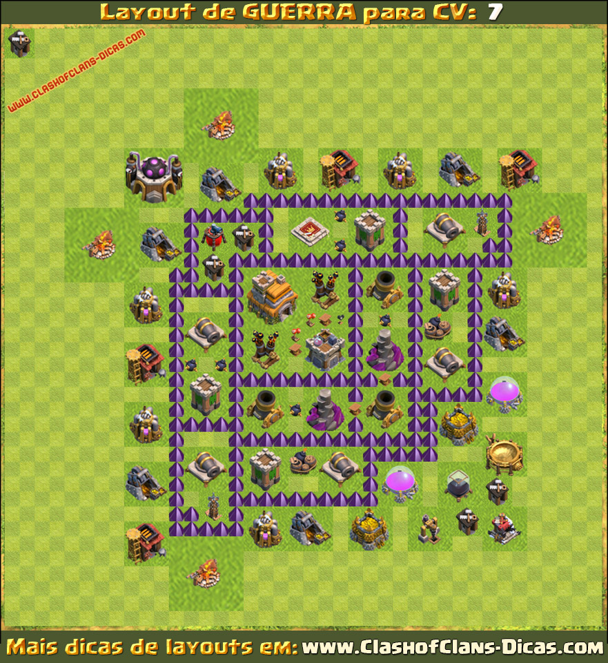 Zoando N@ Nave: clash of clans layouts cv 7