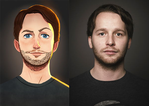 cartoon illustrations of random people by Julio Cesar