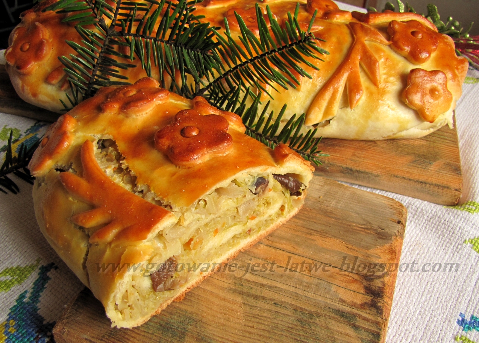 Gotowanie jest łatwe: Kulebiak z kapustą i grzybami