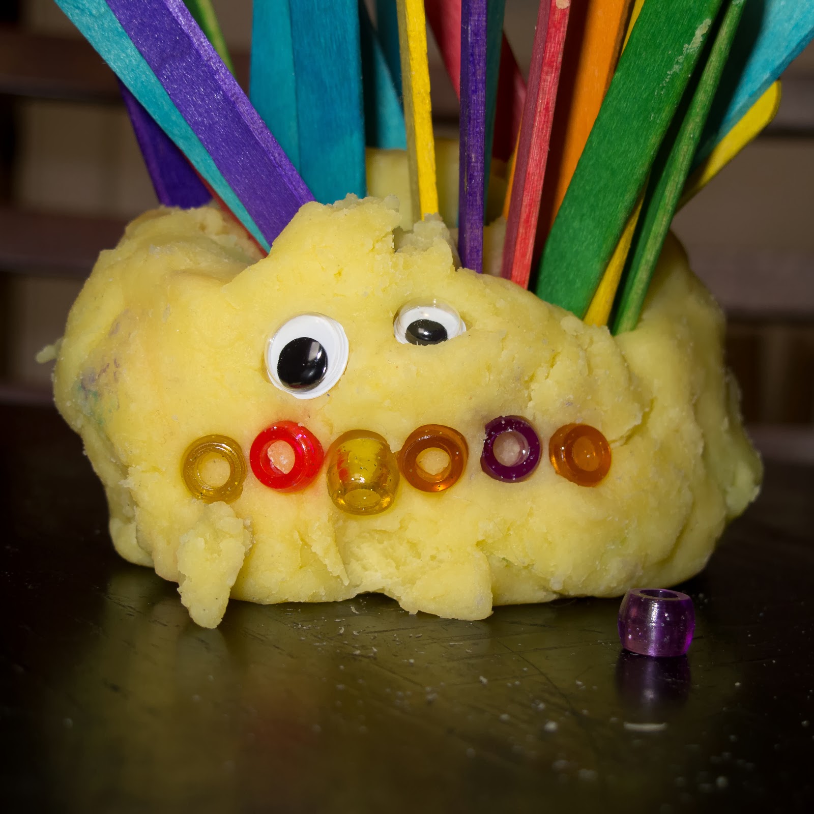 kaetoo textured notice boards: Preschool Art - Playdough Monsters