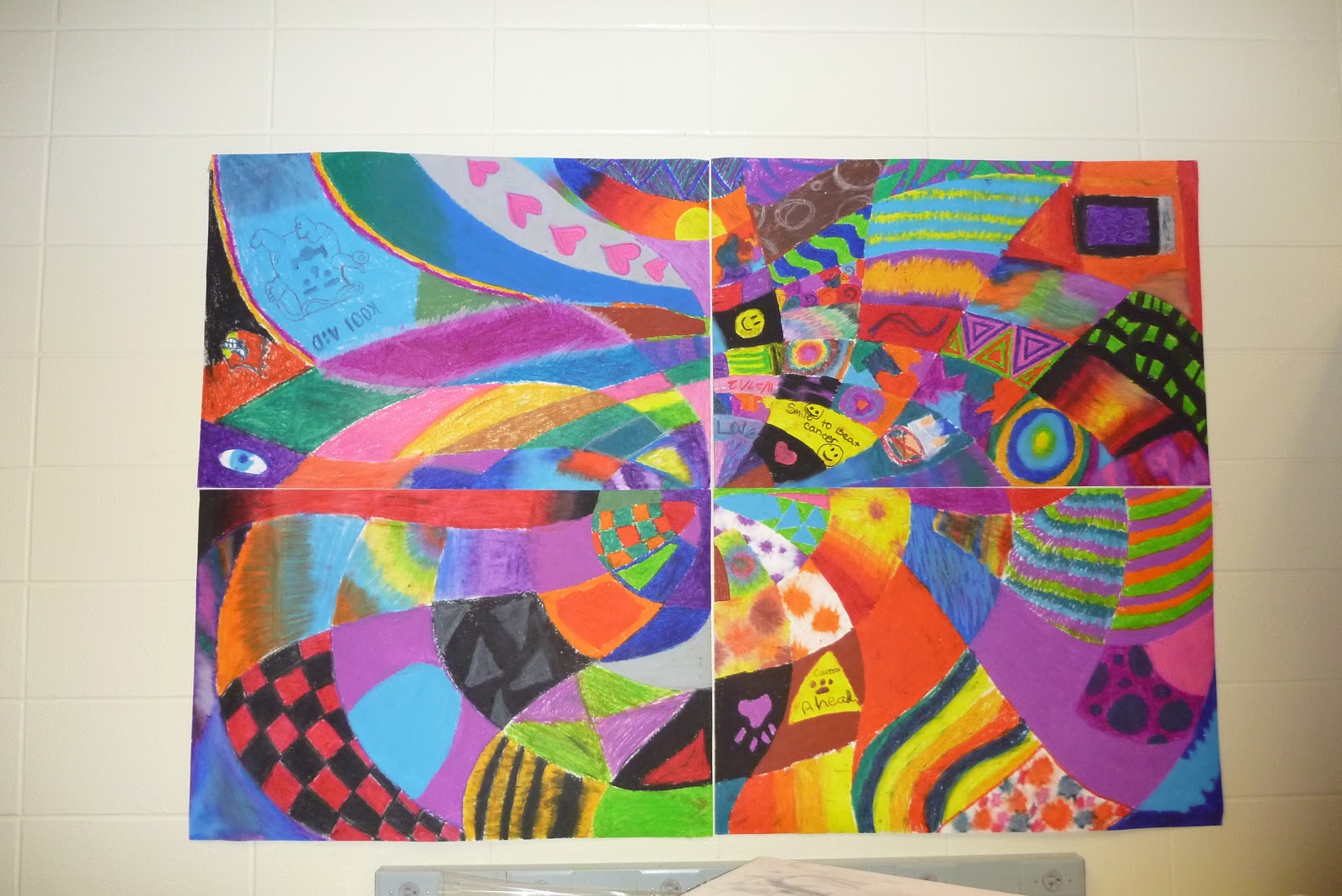 Splatters and Smudges: 2013 Group Mural: Op Art