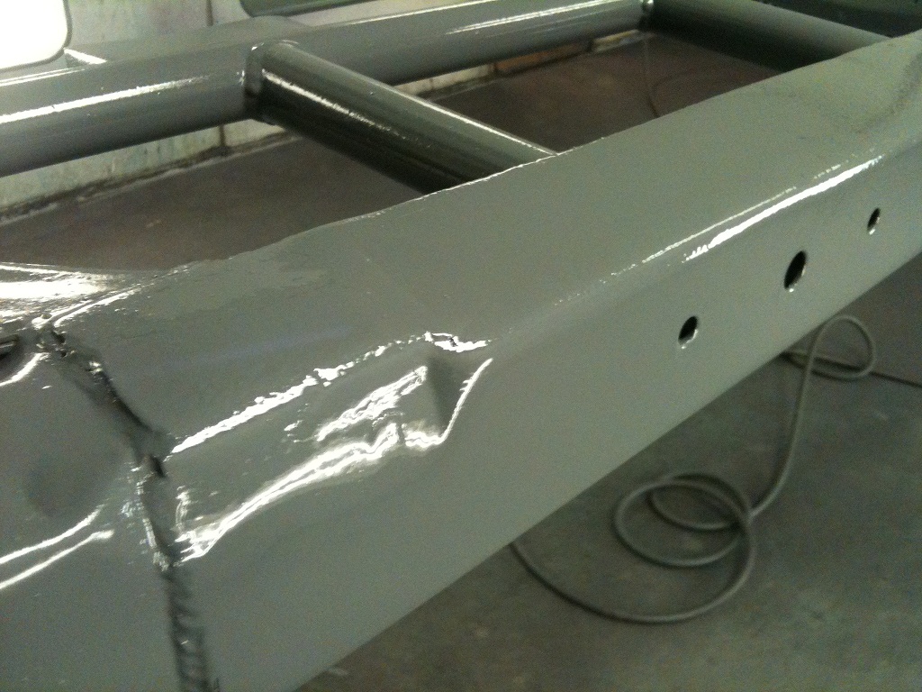 The making of Steve's 1966 Chevelle SS: Frame blasted and painted...