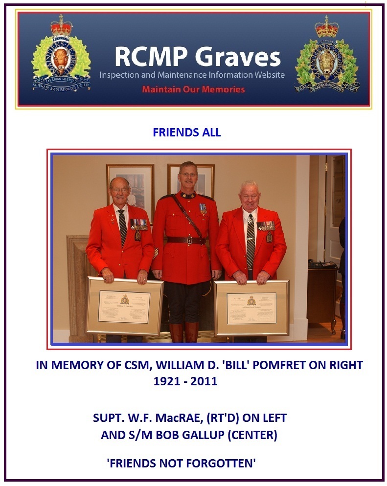 RCMP/GRC Grave Discovery & Information Website: www.rcmpgraves.com: In ...