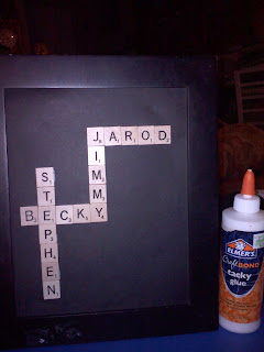 Broken Pencils Are Pointless: Thrifty Thursday - Scrabble Family Portrait