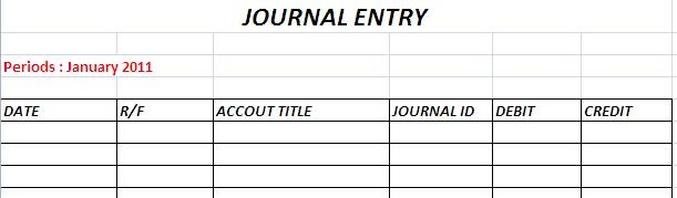 Create The Journal and Journal Entry with Excel (Part 1) ~ Excel Tips ...