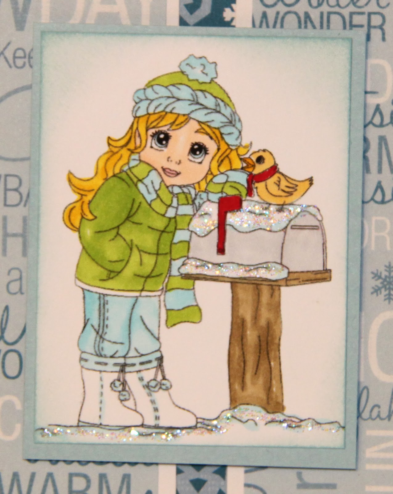 Crafty Girl 21!: Inky Snow Day Card