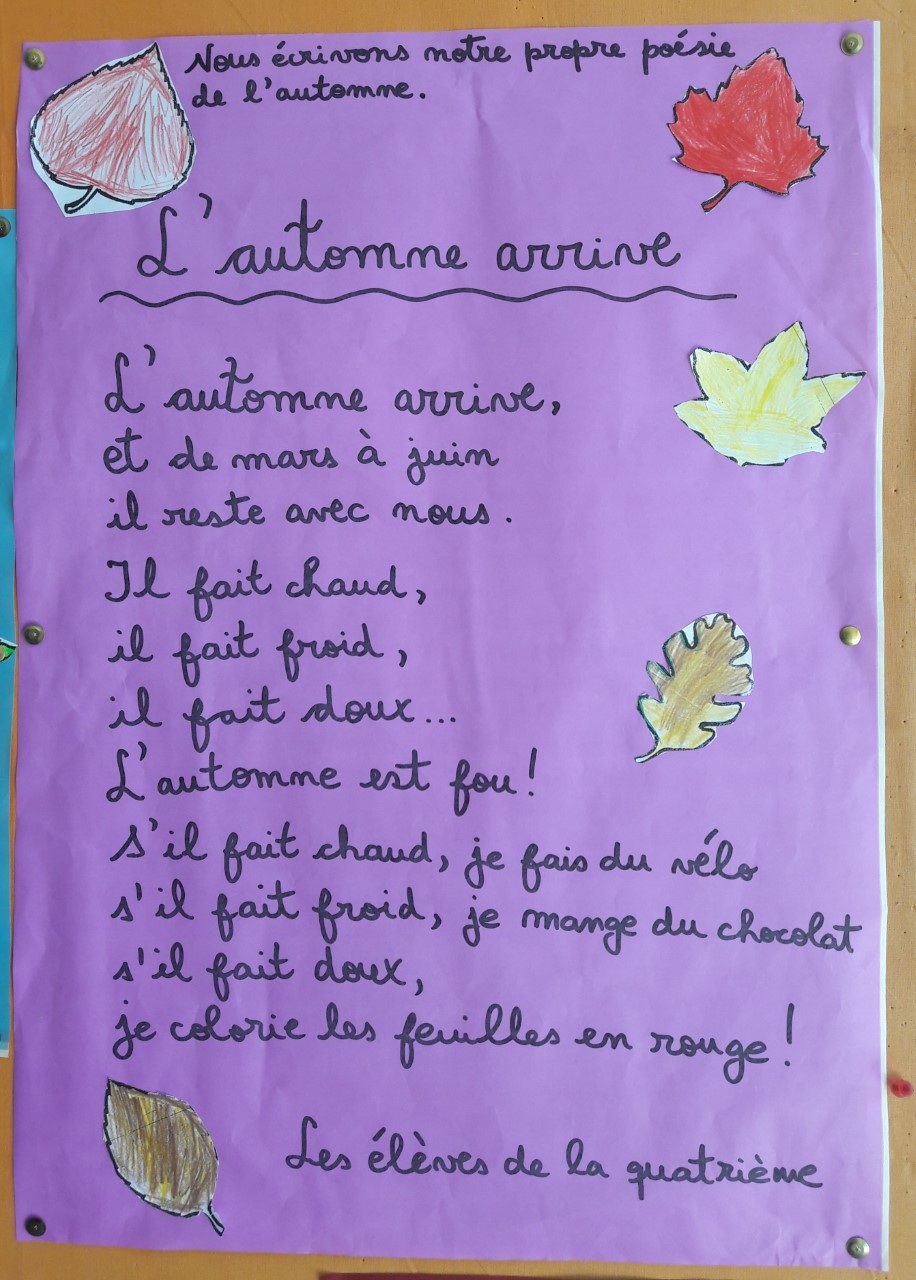 Escuelas Plurilingües Francés: Qu'est-ce que ça te dit l'automne?