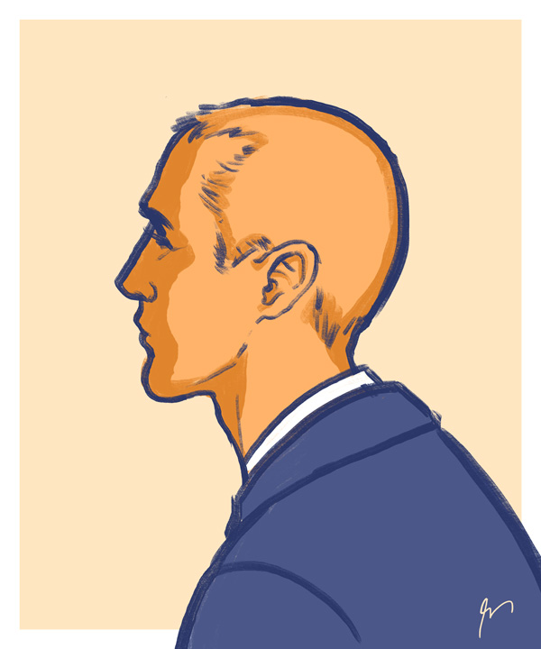 Project 365: Draw The Line: Blue Man