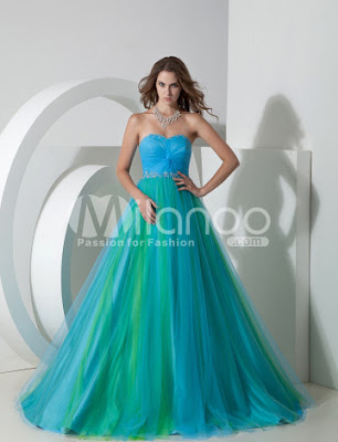 CaterinaFashionStyle: Romantique sweetheart robe de bal bleu