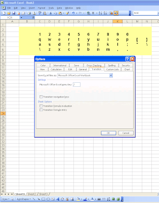 Tombol Garis Miring pada Excel - Rohmatullah