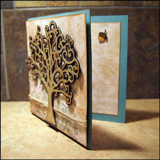 Altered Scrapbooking: Swirly Tree Card